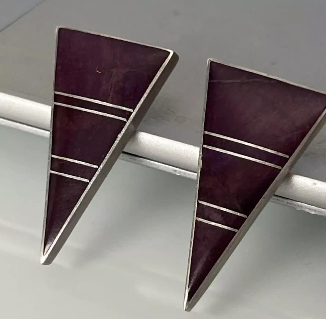 Ray TRACEY and KNIFEWING Segura Sterlingsilver Purple SUGILITE Triangle ...