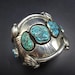 Huge Heavy TIM Kee WHITMAN Navajo Vintage Sterlingsilver TURQUOISE Cuff ...