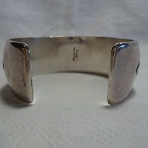 Signed Vintage NAVAJO Michael TAHE Sterling Silver Overlay & TURQUOISE ...