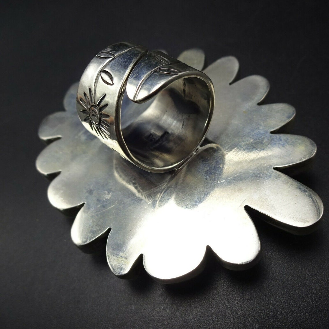 Huge FEDERICO JIMENEZ Sterling Silver TURQUOISE Cluster Ring - Etsy