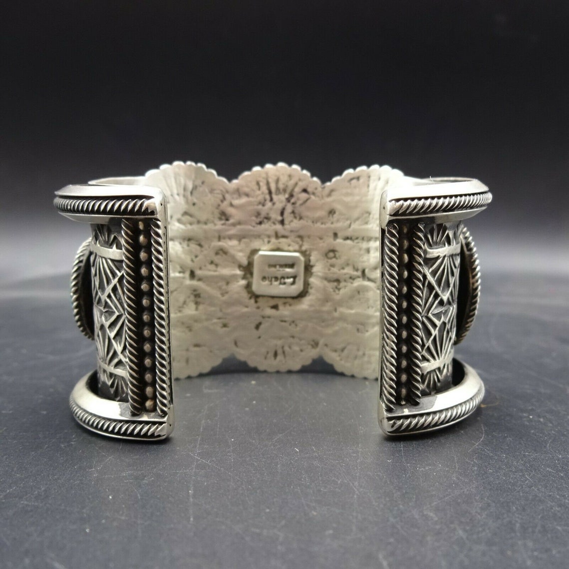 Leander Tahe NAVAJO Heavy Hand Stamped Sterling Silver - Etsy