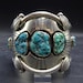 Huge Heavy TIM Kee WHITMAN Navajo Vintage Sterlingsilver TURQUOISE Cuff ...