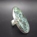 Huge Oval Sterling Silver & Webbed TURQUOISE Ring, Size 8.5, FLORENTINO ...