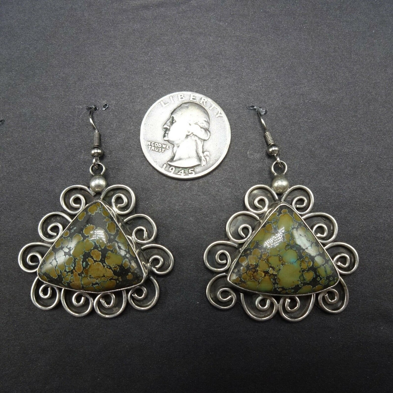 Vintage NEVADA GREEN TURQUOISE Sterling Navajo Pearls Necklace - Etsy