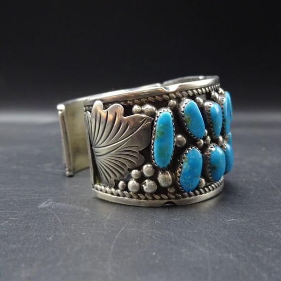 Delbert Gordon NAVAJO Sterling Silver Deep BLUE TURQU… - Gem