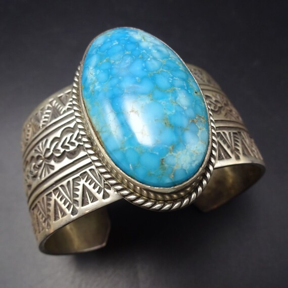 Arnold Blackgoat Navajo Sterling Silver BLUE WATERWEB… - Gem