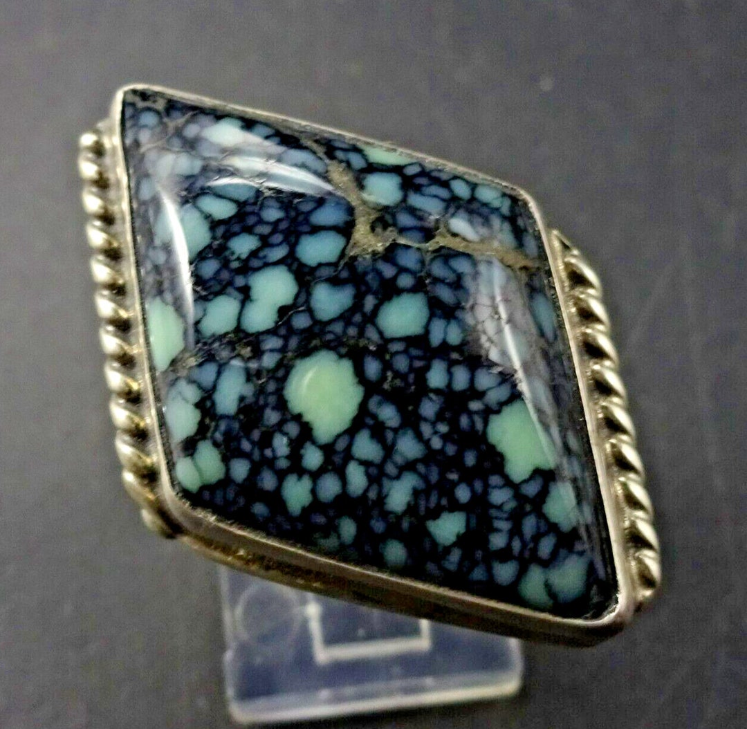 Orville Tsinnie Navajo Sterling Silver NEW LANDER TURQUOISE Ring Size 6 ...