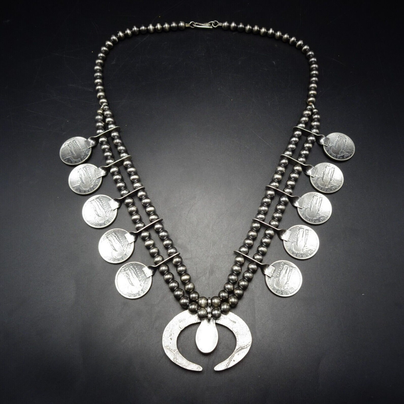 BUFFALO DANCER Cast Naja Necklace Standing Liberty Quarters Blossoms ...