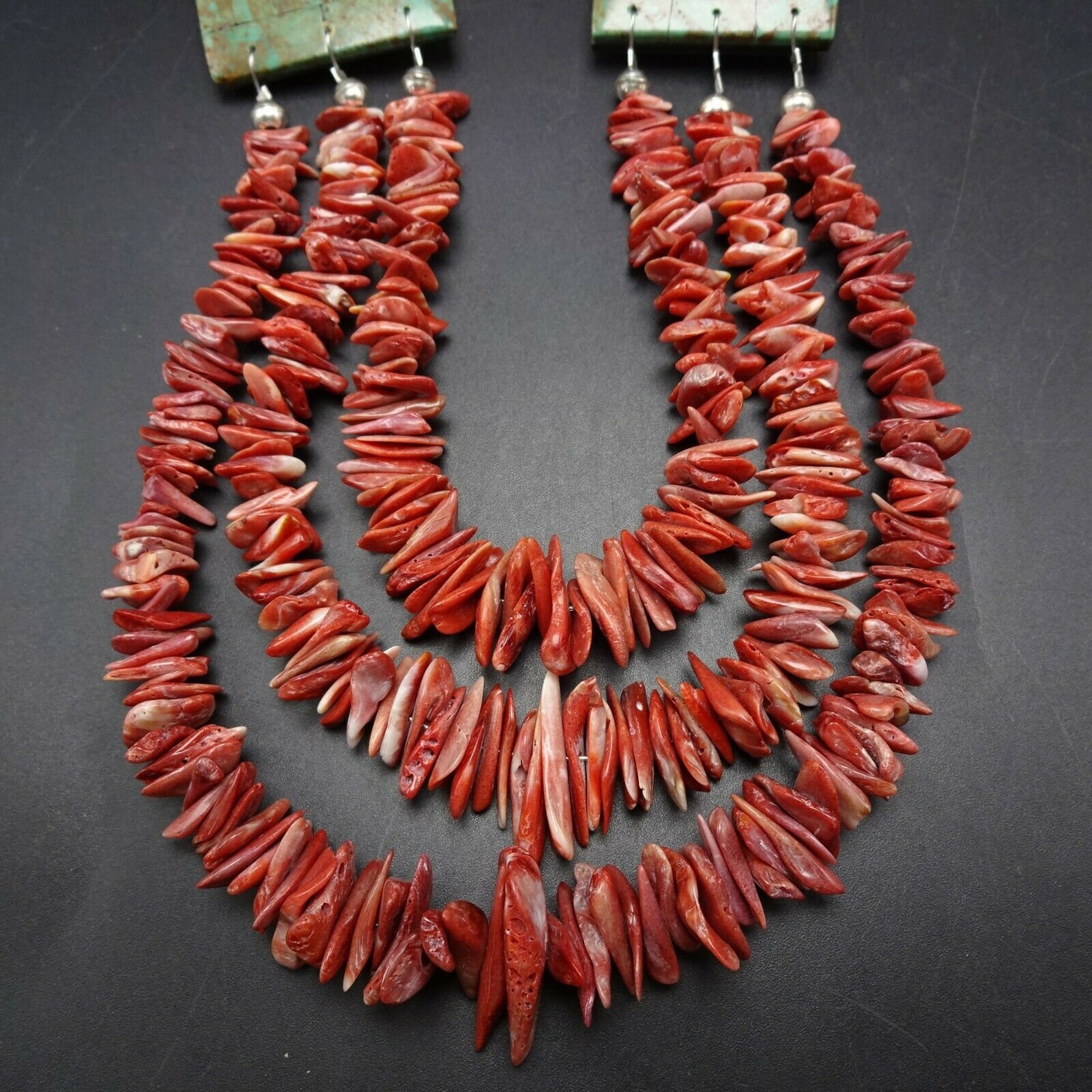 RAYMOND ROSETTA Santo Domingo Pueblo PARROT Spiny Oyster Shell Necklace ...