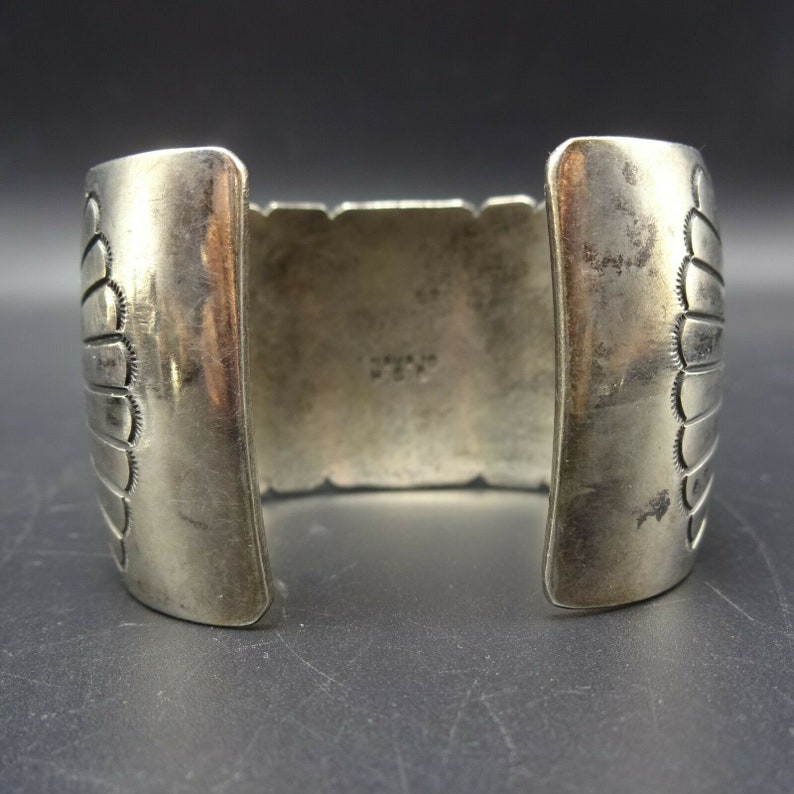 Herbert BEGAY Vintage Navajo Sterling Silver KINGMAN TURQUOISE Cuff ...