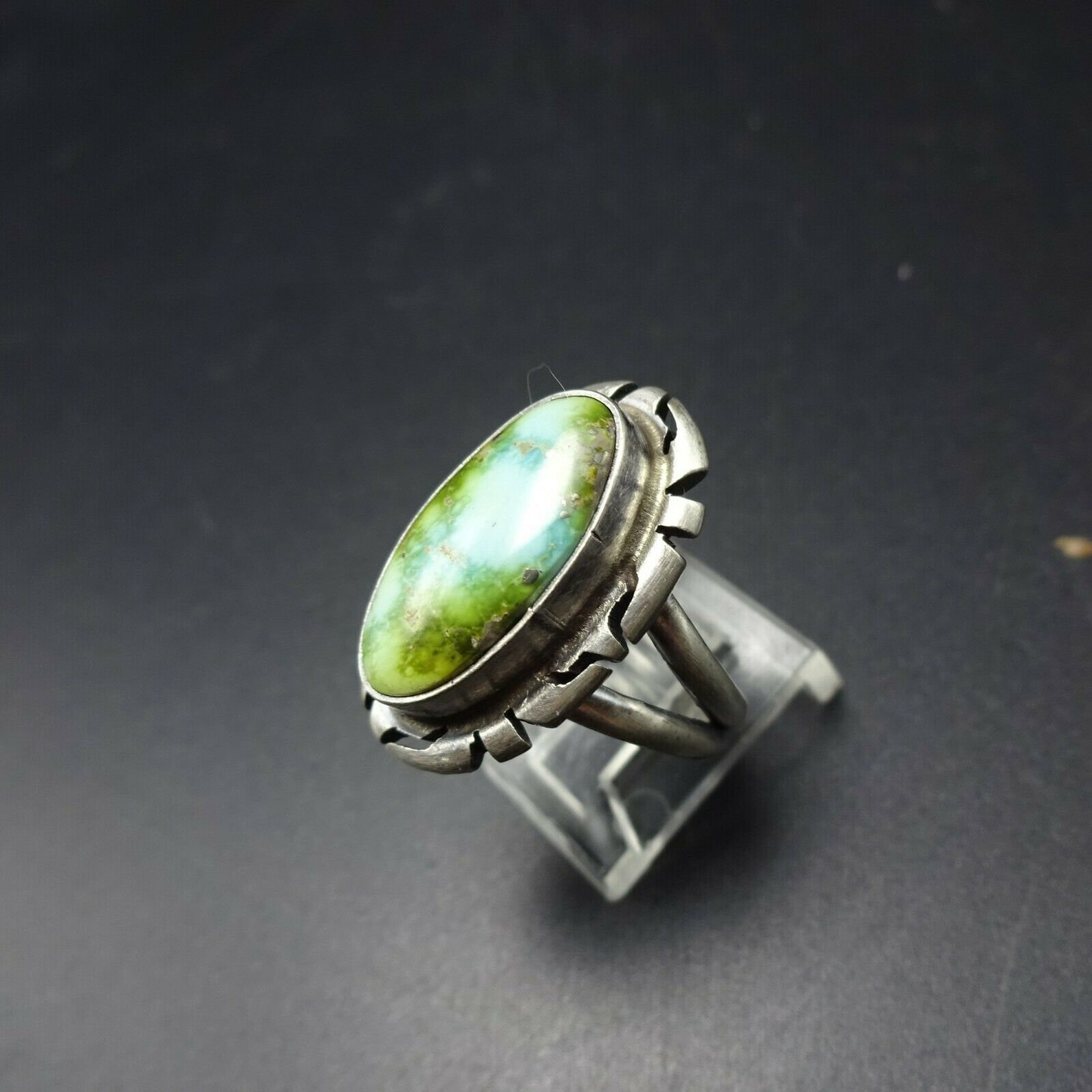 Perfect NAVAJO Sterling Silver DAMELE TURQUOISE Ring Size 9 by - Etsy
