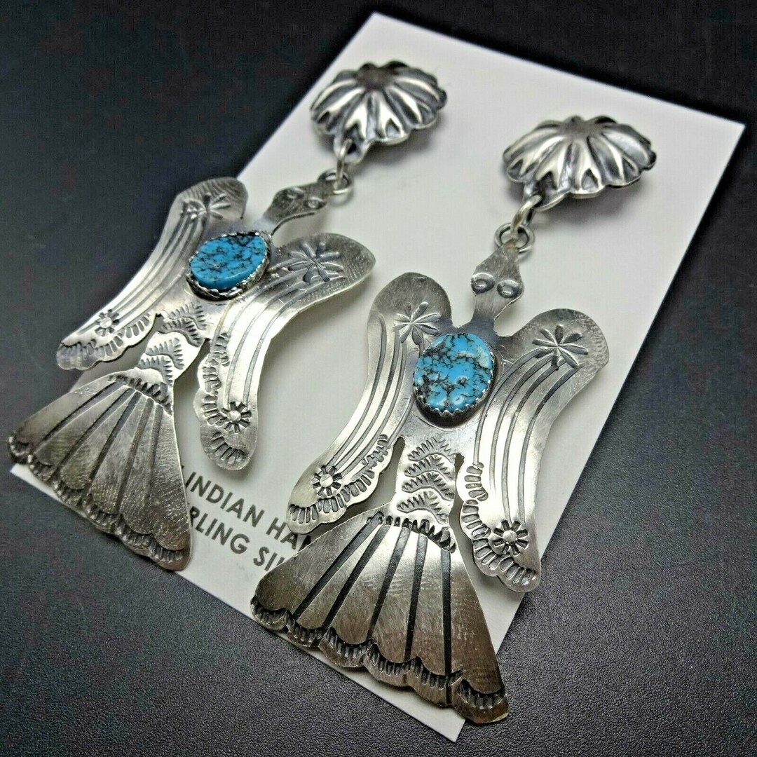 Tim Yazzie NAVAJO Sterling Silver KINGMAN TURQUOISE - Etsy