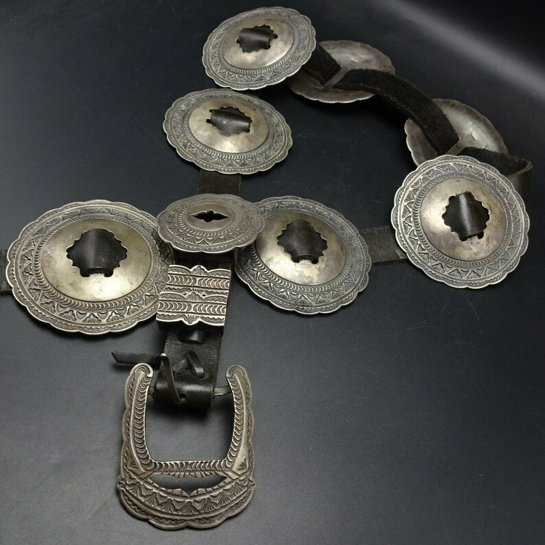 Vintage JOHN G BEGAY Navajo Heavy Hand-stamped Sterling Silver - Etsy