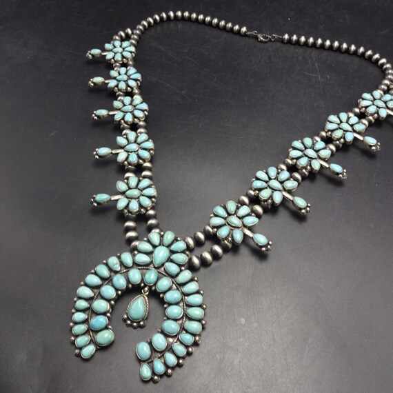 B. YELLOWHORSE Navajo TURQUOISE Cluster Sterling Silv… - Gem