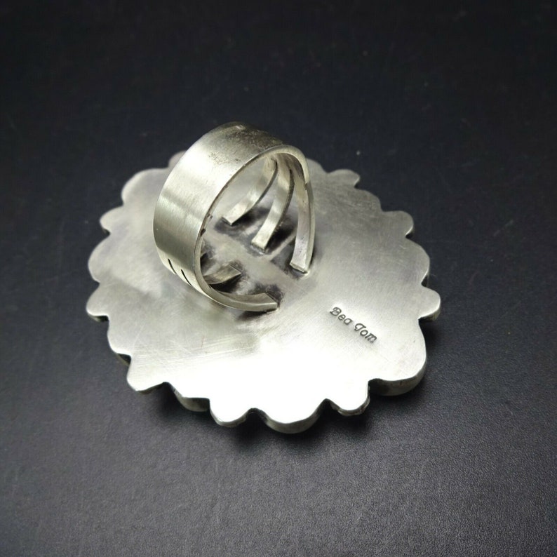 Huge BEA TOM Navajo Sterling Silver Golden Hills TURQUOISE - Etsy