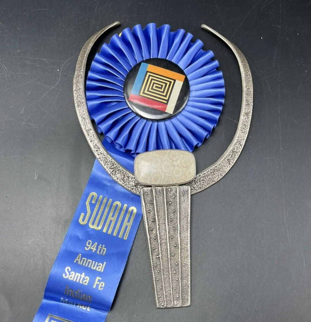 SWAIA 1st Place Ira CUSTER Navajo Tufa Cast Sterling Silver PETOSKEY ...