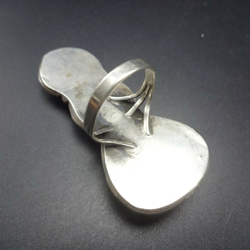 MAGNIFICENT Vintage Sterling Silver Apache Blue TURQUOISE Ring | Etsy