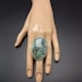 Huge Oval Sterling Silver & Webbed TURQUOISE Ring, Size 8.5, FLORENTINO ...