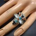 Vintage Sterling Silver KNIFEWING INLAY Ring Size 5.5, Turquoise Coral ...