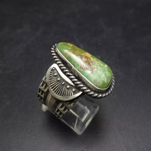 SUNSHINE REEVES Navajo Royston TURQUOISE Sterling Silver Ring Size 12 ...