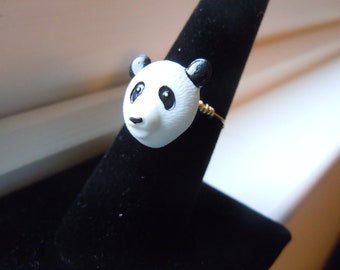 Raph Red Panda Ring . Handcrafted Enamel Red Panda Ring . | Etsy