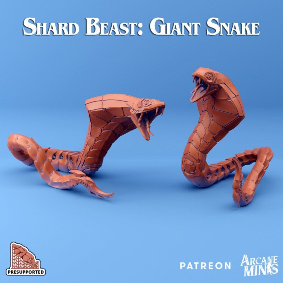 Shard Beast: Giant Snake Arcane Minis - Etsy