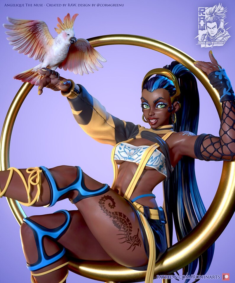 Angelique Pin up Figure Ronin Arts Workshop - Etsy