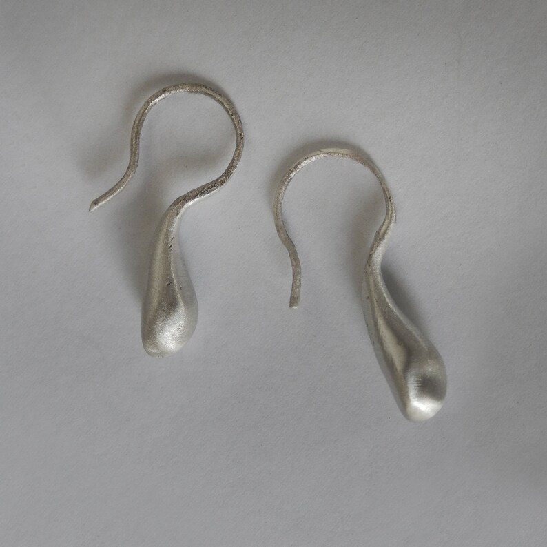 Dangle Teardrop Earrings Sterling Silver Rain Drop Earrings - Etsy