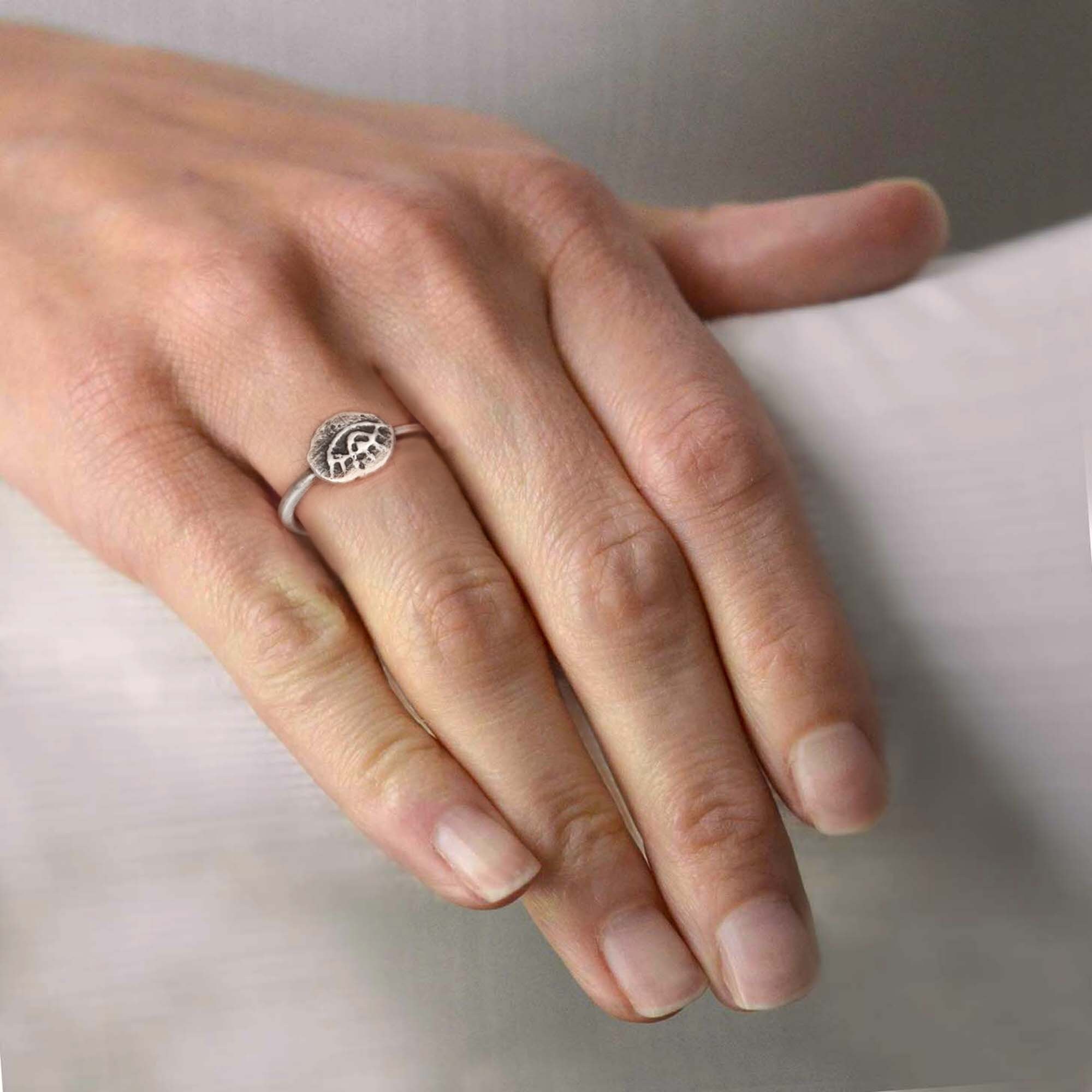 Modern evil eye ring. Sterling silver ring perfect gift for | Etsy