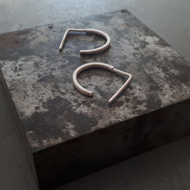 Dainty Half Hoops for Everyday Wear. Sterling Silver - Etsy