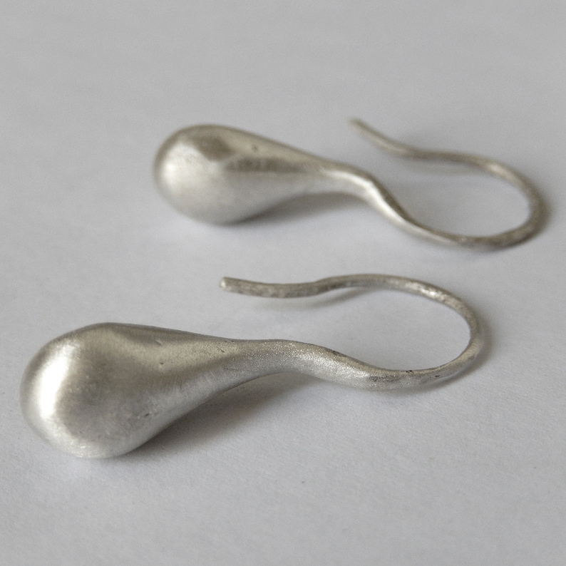 Dangle Teardrop Earrings Sterling Silver Rain Drop Earrings - Etsy