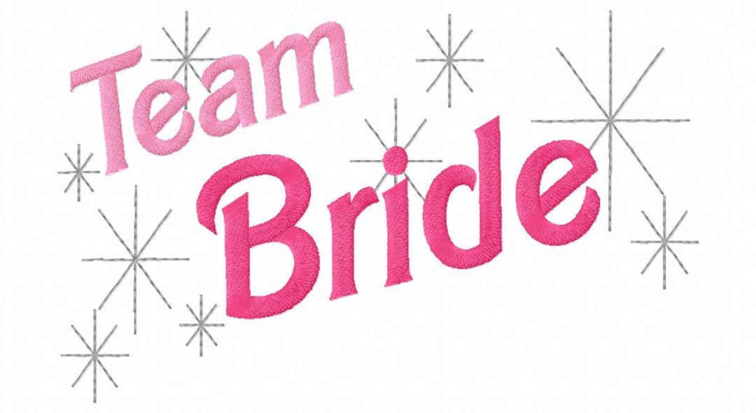Wedding Embroidery Design Team Bride 4x4 5x7 6x10 Hoop Instant Download ...