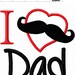 Father's Day Embroidery Design I "heart" Dad I Love Dad Embroidery ...