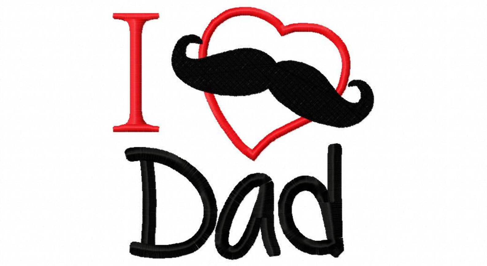 Father's Day Embroidery Design I heart Dad I - Etsy