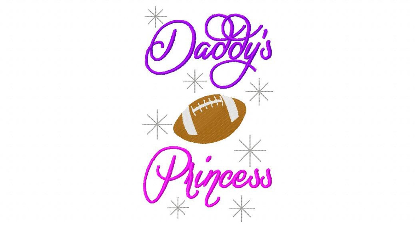 Football Embroidery Design Daddy's ( Football ) Princess Sports ...