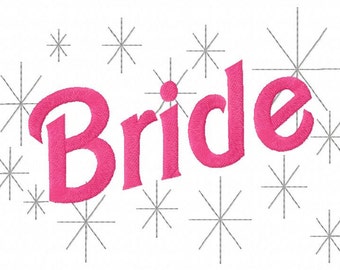 Wedding Embroidery Design Team Bride 4x4 5x7 6x10 Hoop Instant | Etsy