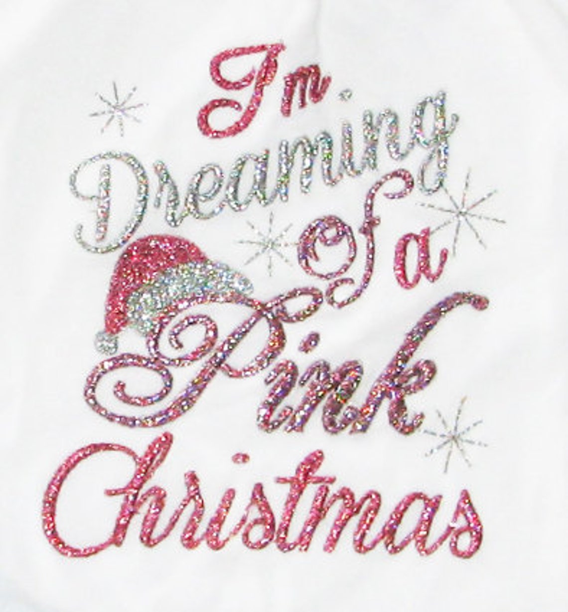 Christmas Embroidery Design " I'm Dreaming of a Pink Christmas ...