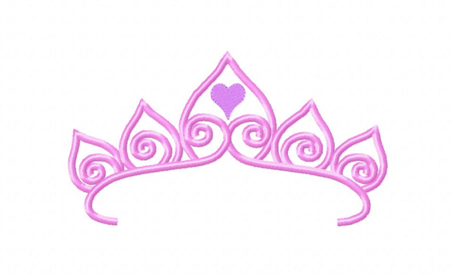 Princess Crown Embroidery Design Tiara Embroidery Fill - Etsy