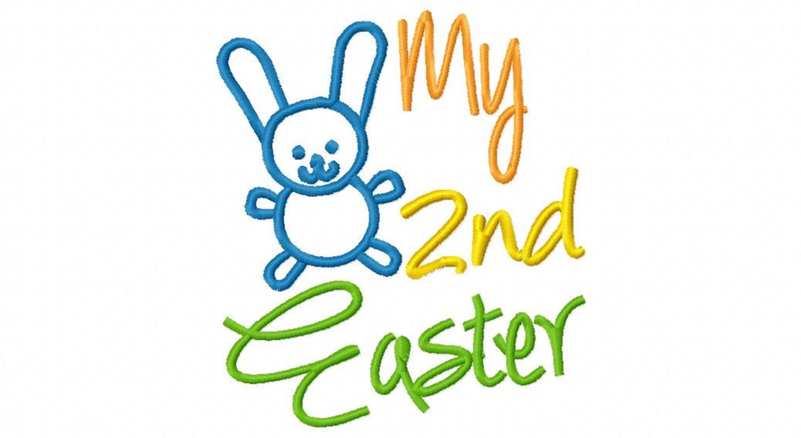 Easter Embroidery Design My Second Easter | Etsy
