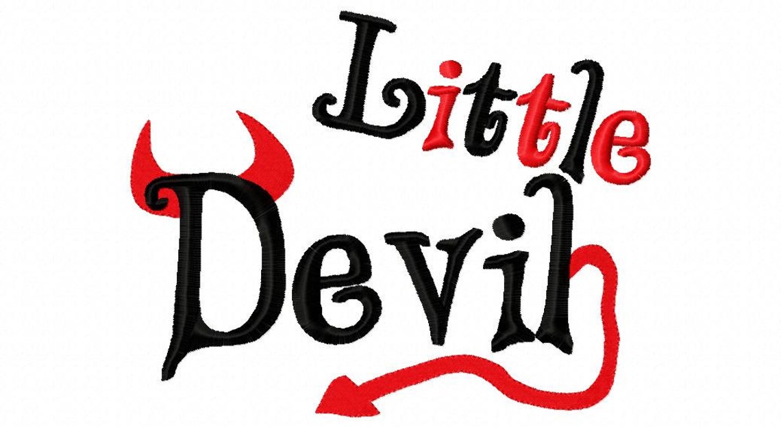 Halloween Embroidery Design Little Devil Embroidery Saying 4x4 5x7 6x10 ...