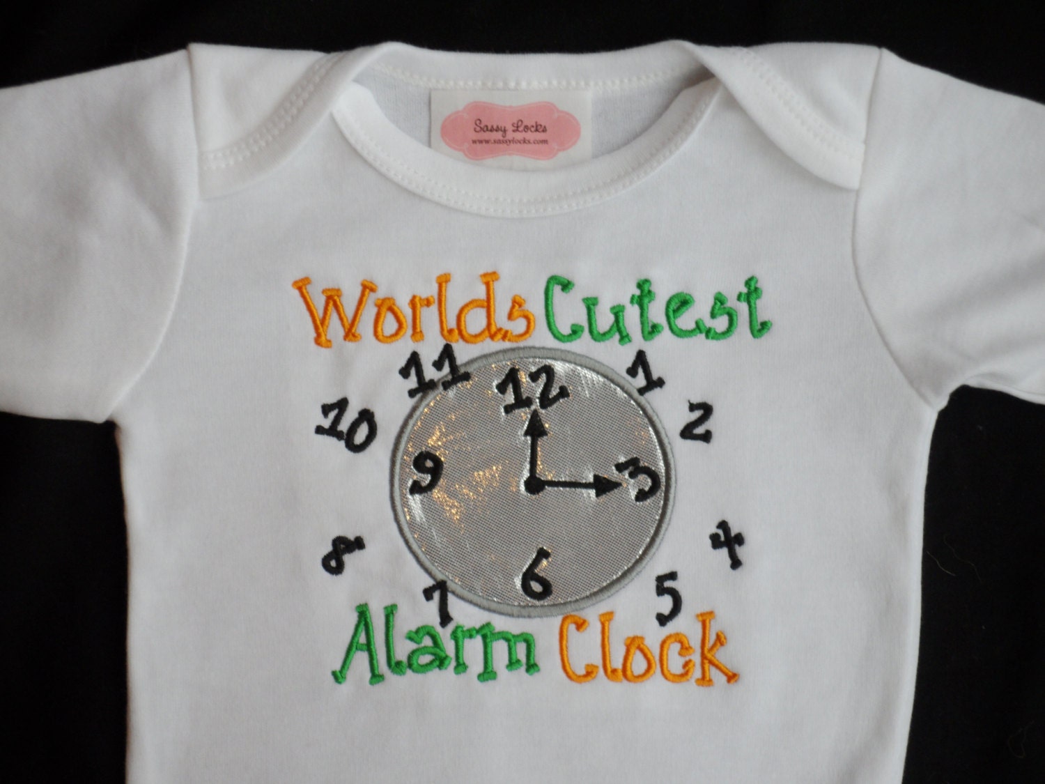 Baby Embroidery Design Worlds Cutest Alarm Clock Applique - Etsy