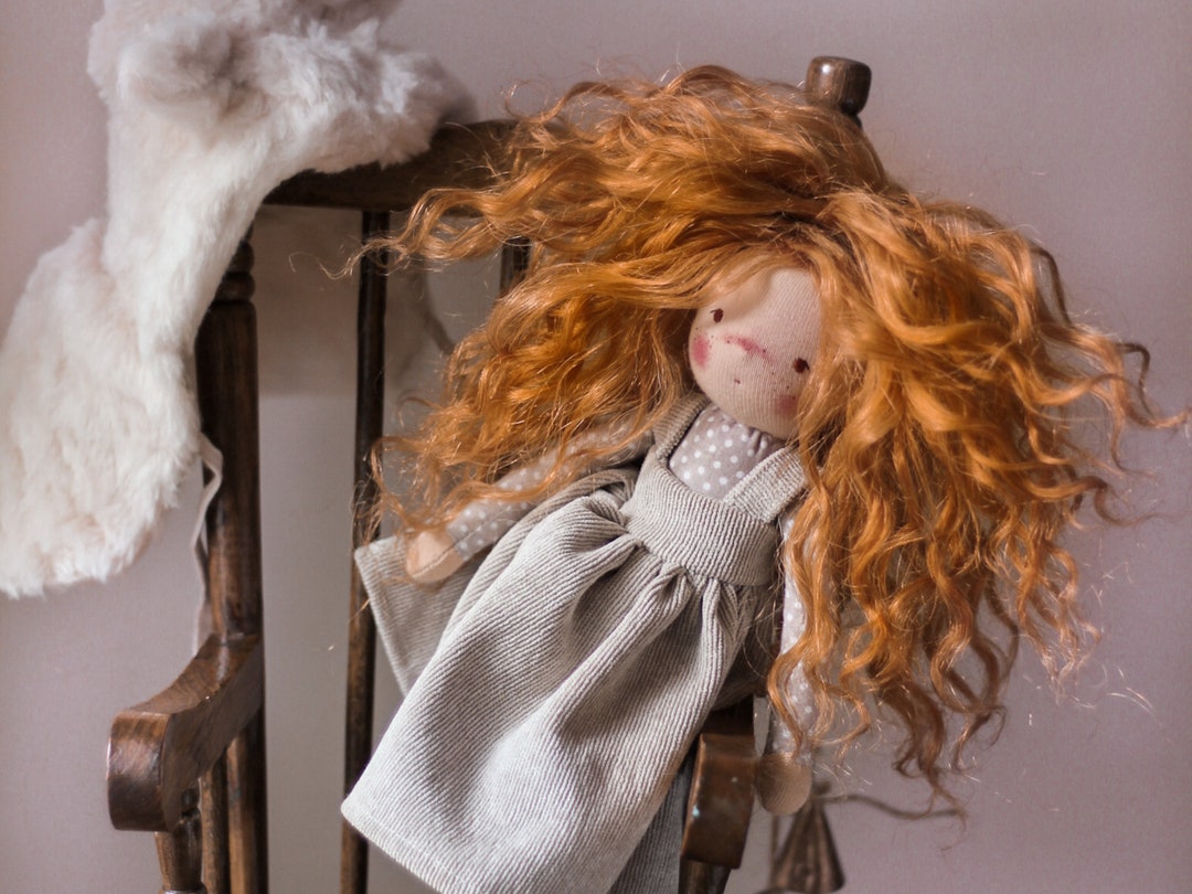 Waldorf Doll Hair Video Tutorial - Mohair Weft - Doll Making - Etsy