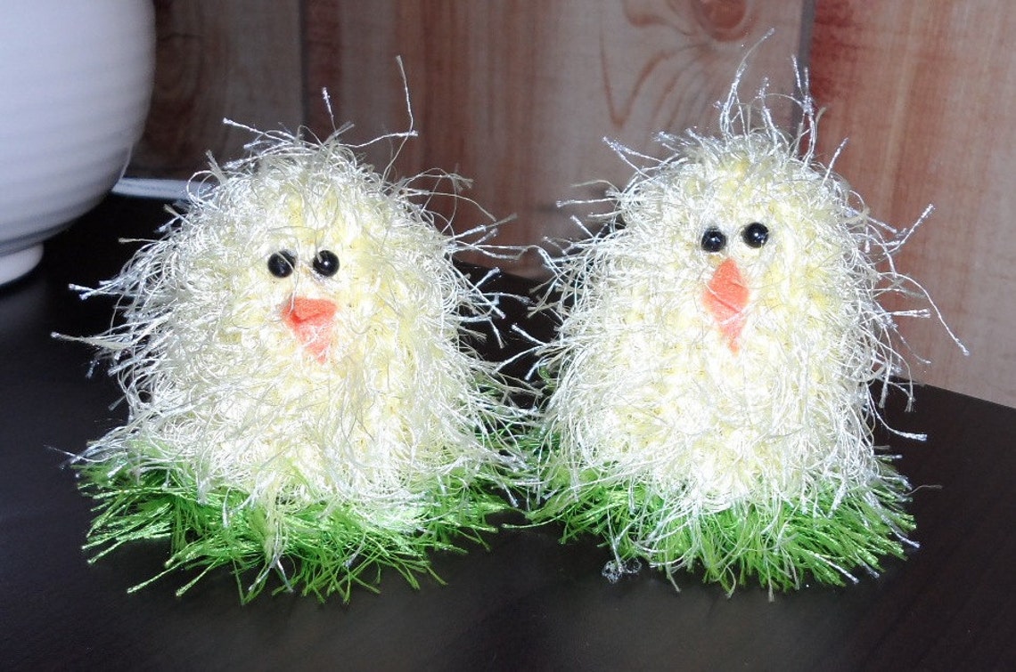 Set of 2 Fuzzy Chick Easter Egg Cozies- Egg Cozy- Easter Egg Covers - 3 ...