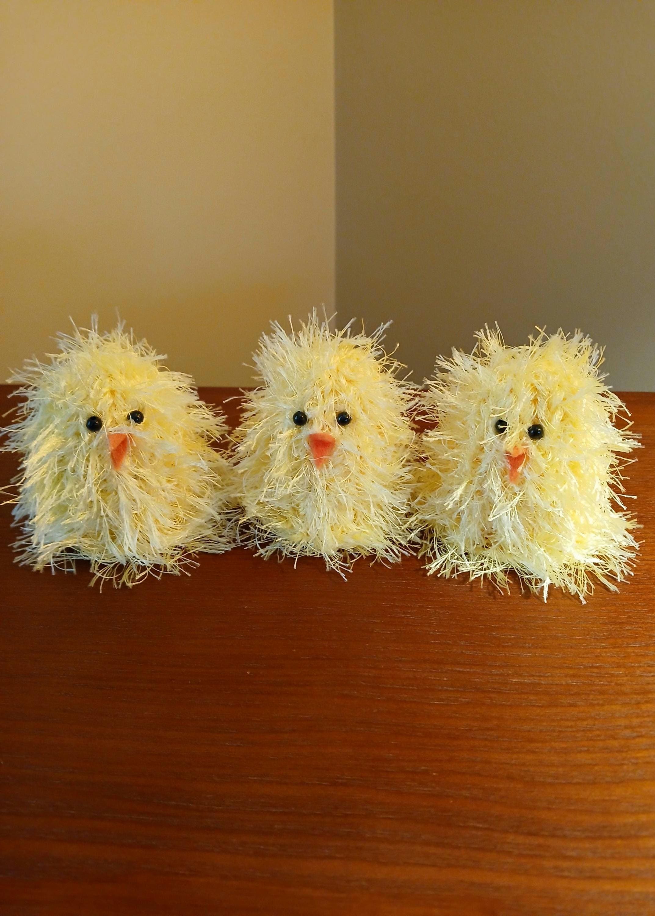 Set of 3 Yellow Fuzzy Easter Egg Cozies - Egg Cozy- Egg Covers - Farm ...