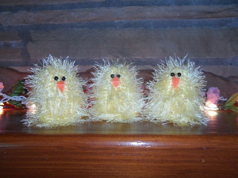 Set of 3 Yellow Fuzzy Easter Egg Cozies Egg Cozy Egg Covers Farm Party ...