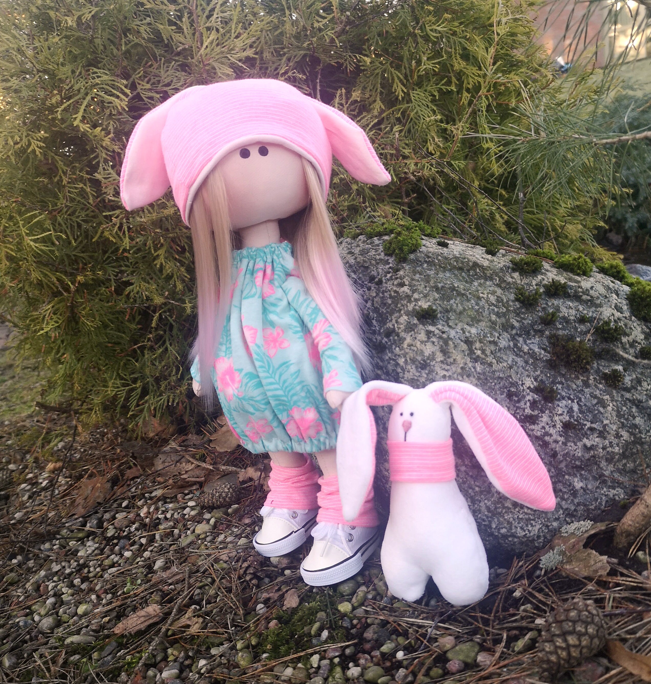Rag Doll Bunny Sewing Pattern & Tutorial, Rag Doll Body, Doll Clothes ...