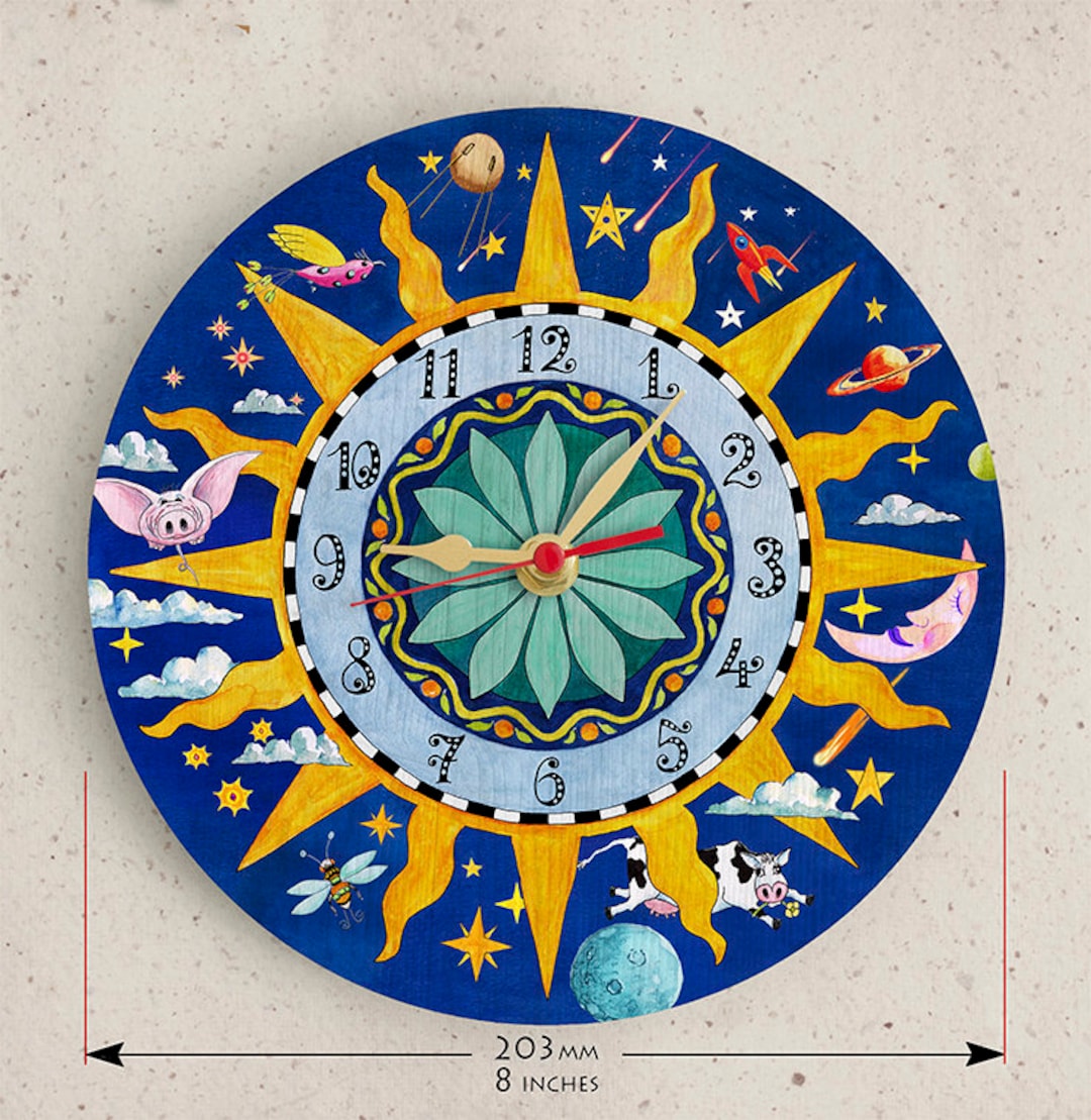 Quartz Wall Clock - Sun Clock - Etsy