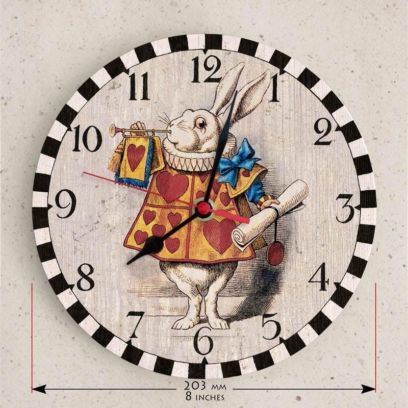 White Rabbit Clock - Etsy UK