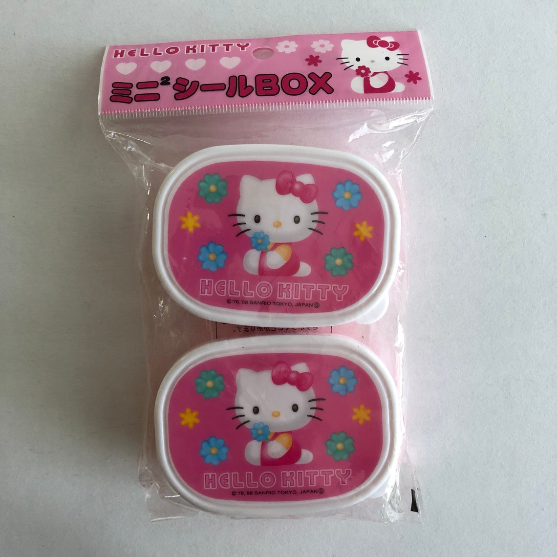 1998 Hello Kitty Two Plastic Boxes with Lids Sealed in | Etsy