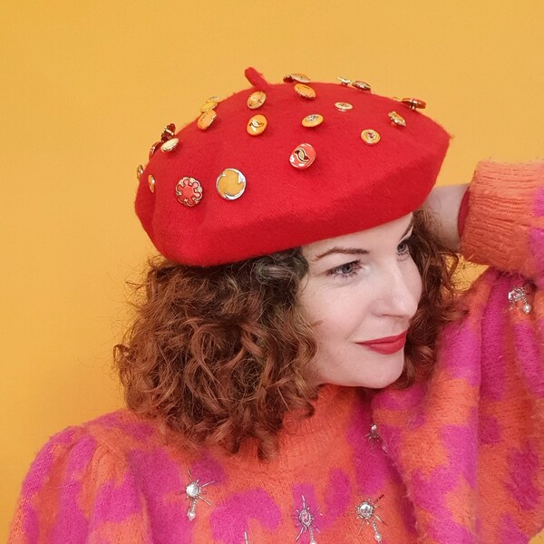 Embellished Beret - Etsy